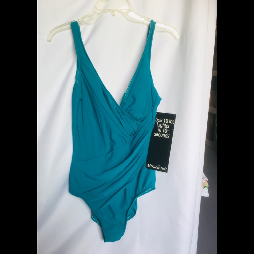 16 Miraclesuit Oceanus Deep Jade Swimsuit - Gem